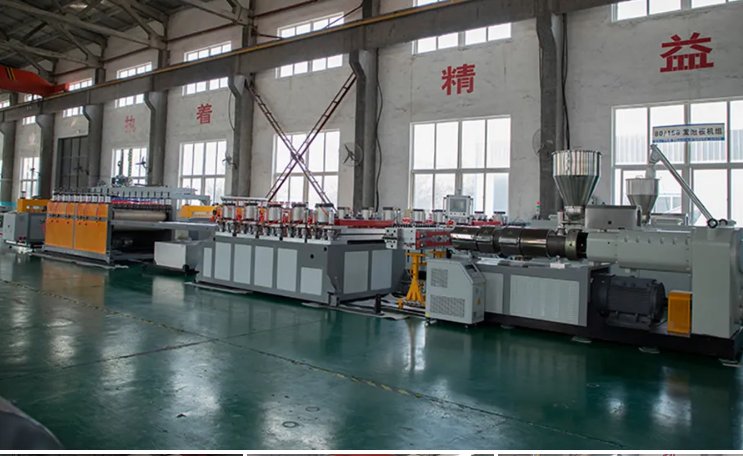 WPC Machine 600-1100mm PVC WPC Panel Board Machine / Wood Plastic Composite Door Frame Profiles ...