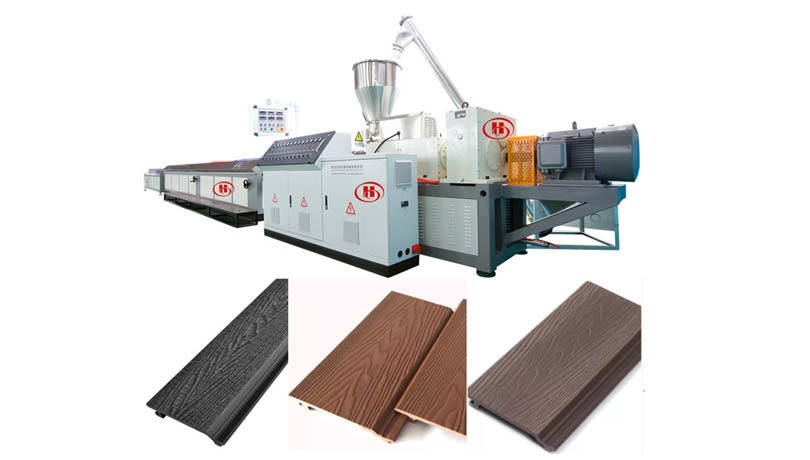 Wood plastic composite wall panel extruder /PP PE PVC WPC cladding making machine