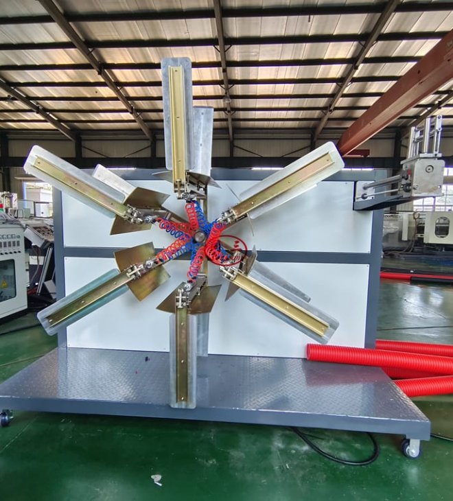 180mm high speed double wall corrugated pipe machine inspected